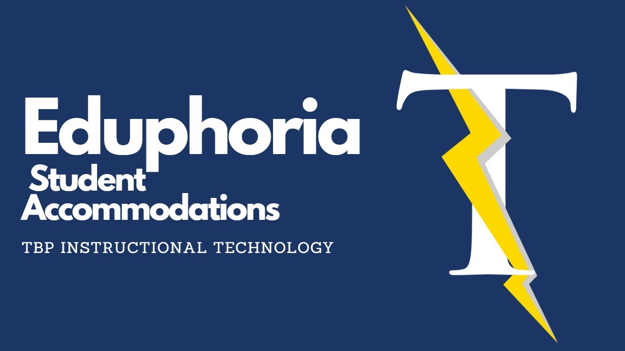 Student Accommodations in Eduphoria - YouTube