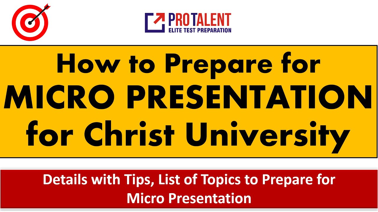 Christ University - How to Prepare for MICRO PRESENTATION | List of ...