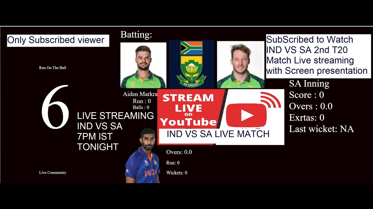 Live: IND vs SA Live, 2nd T20 | India vs South Africa Live | India Live ...
