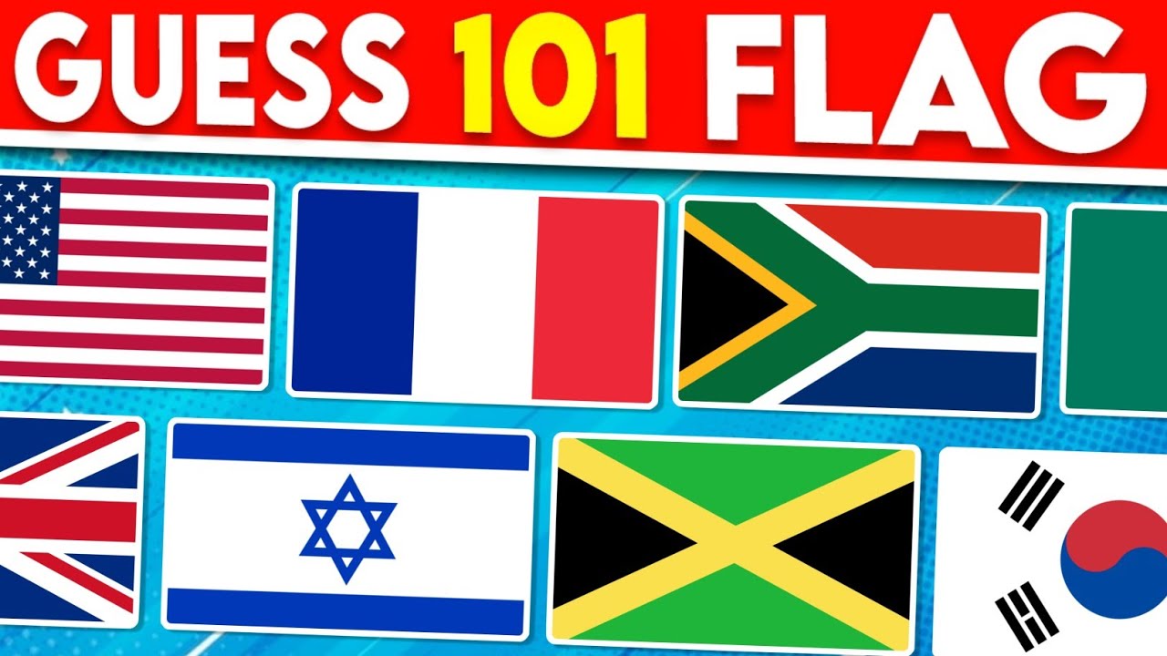 🚩Guess The 101 County By The FLAG 🌍 | Flag quiz 🧠 - Easy Level - YouTube