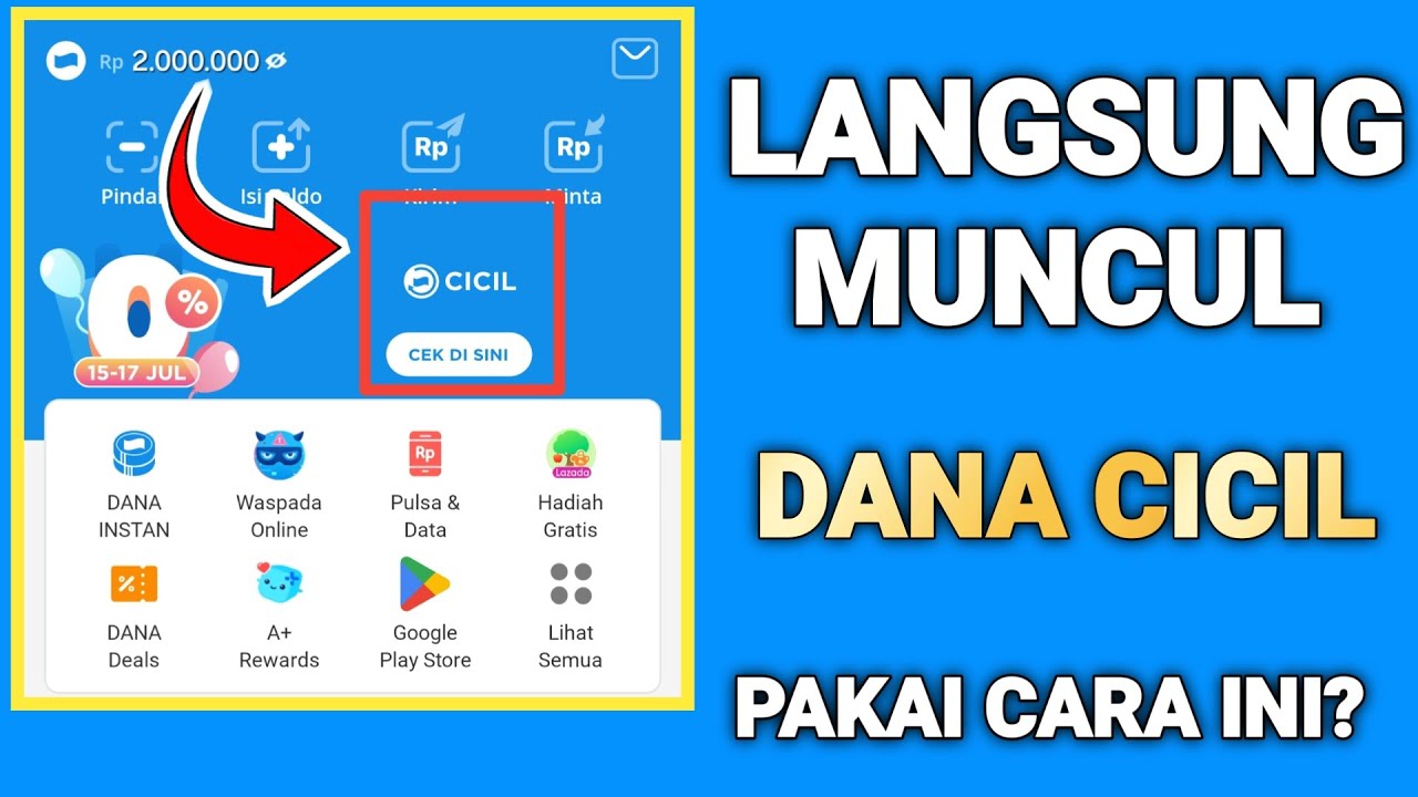 Langsung Muncul DANA CICIL Di Aplikasi DANA | Cara Pinjam Uang Di Dana ...