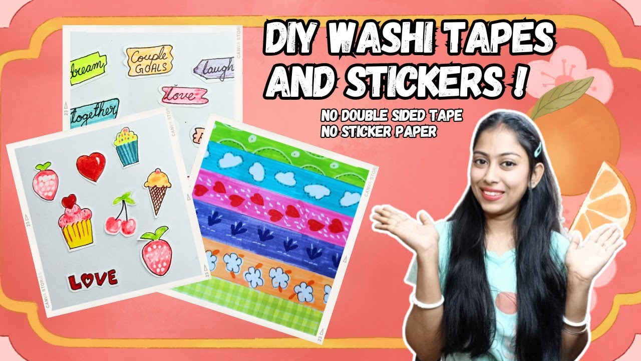 DIY Washi tapes and stickers | Made cute washi tapes and stickers at ...