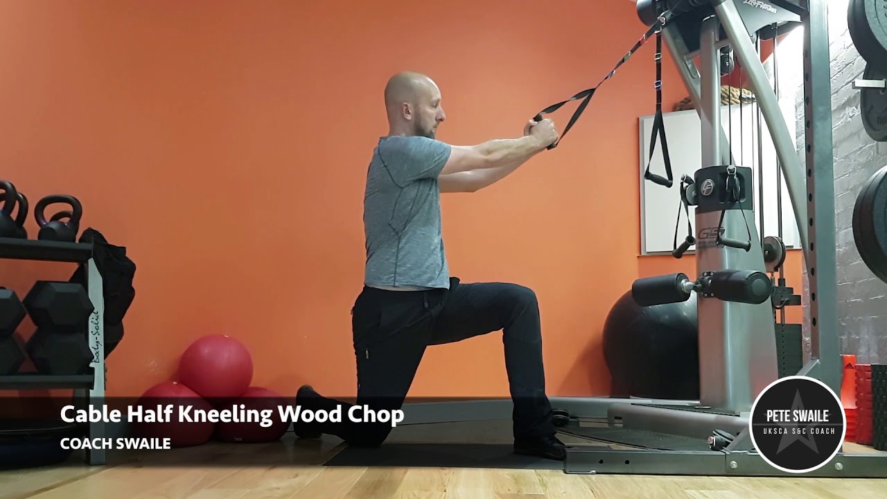 Cable Half Kneeling Wood Chop - YouTube