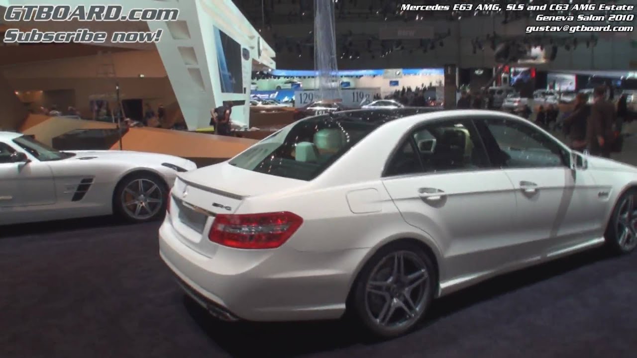 1080p: Mercedes E63 AMG and C63 AMG Matte Pearl White and SLS AMG - YouTube