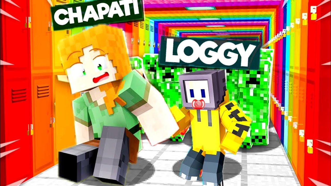 CREEPER VS BABY LOGGY , LET'S SEE WHO WIN IN MINECRAFT | Chapati ...