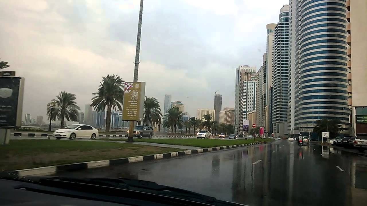 Rainy Weather In Sharjah - YouTube
