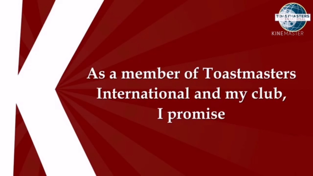 Toastmasters Promise - YouTube