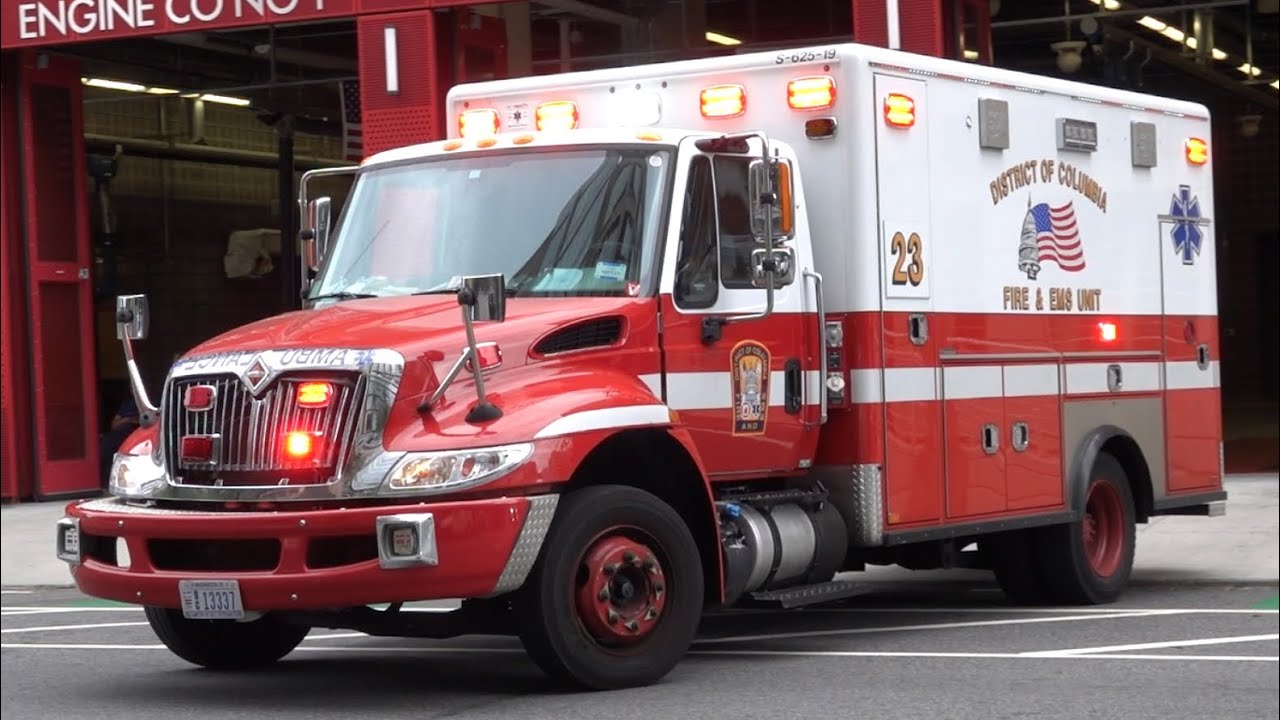 District of Columbia Fire & EMS Ambulance 23 Responding - YouTube