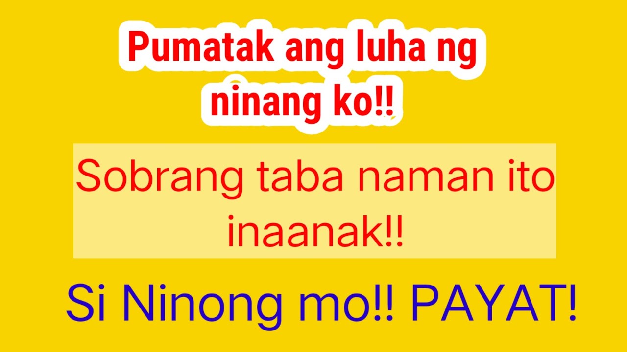 sobrang taba Naman inaanak! payat si ninong mo! - YouTube