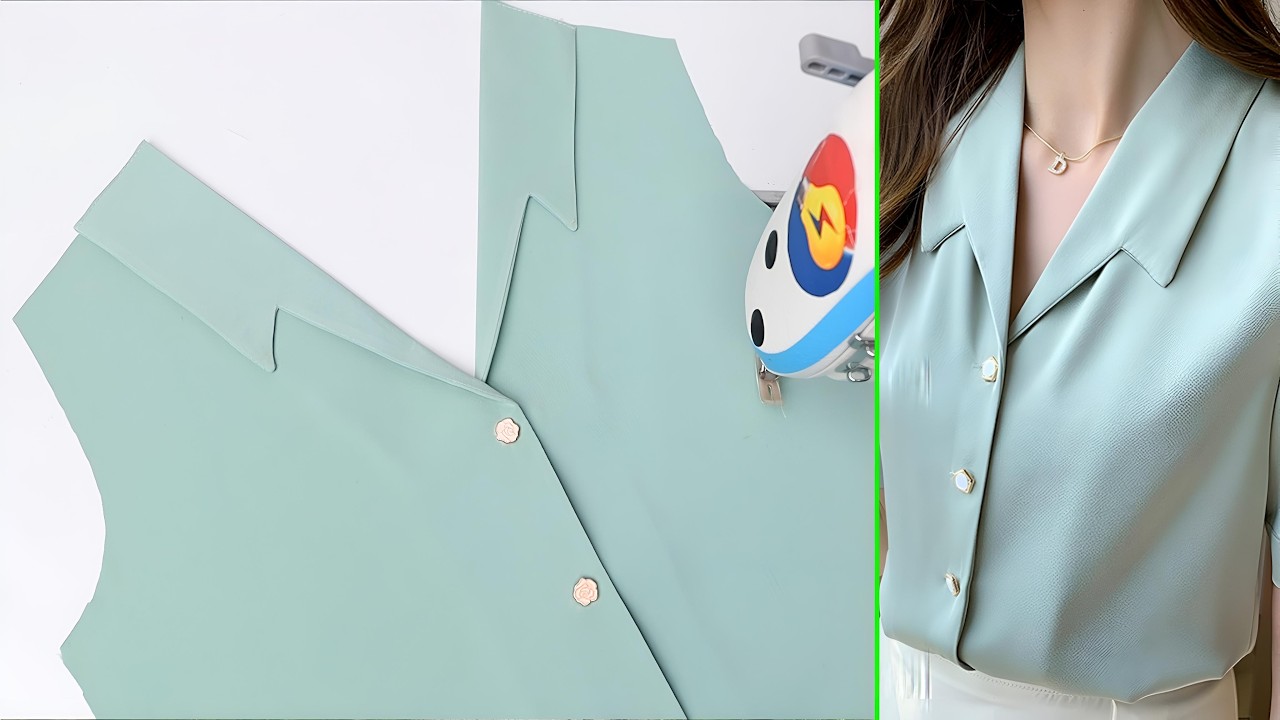 Beautiful style of cutting and stitching V-neck designs easily for ...