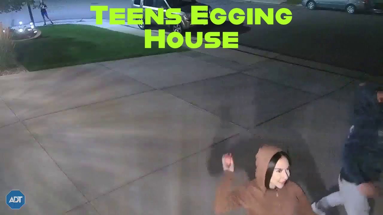 Teens Egging House-Caught on Video - YouTube