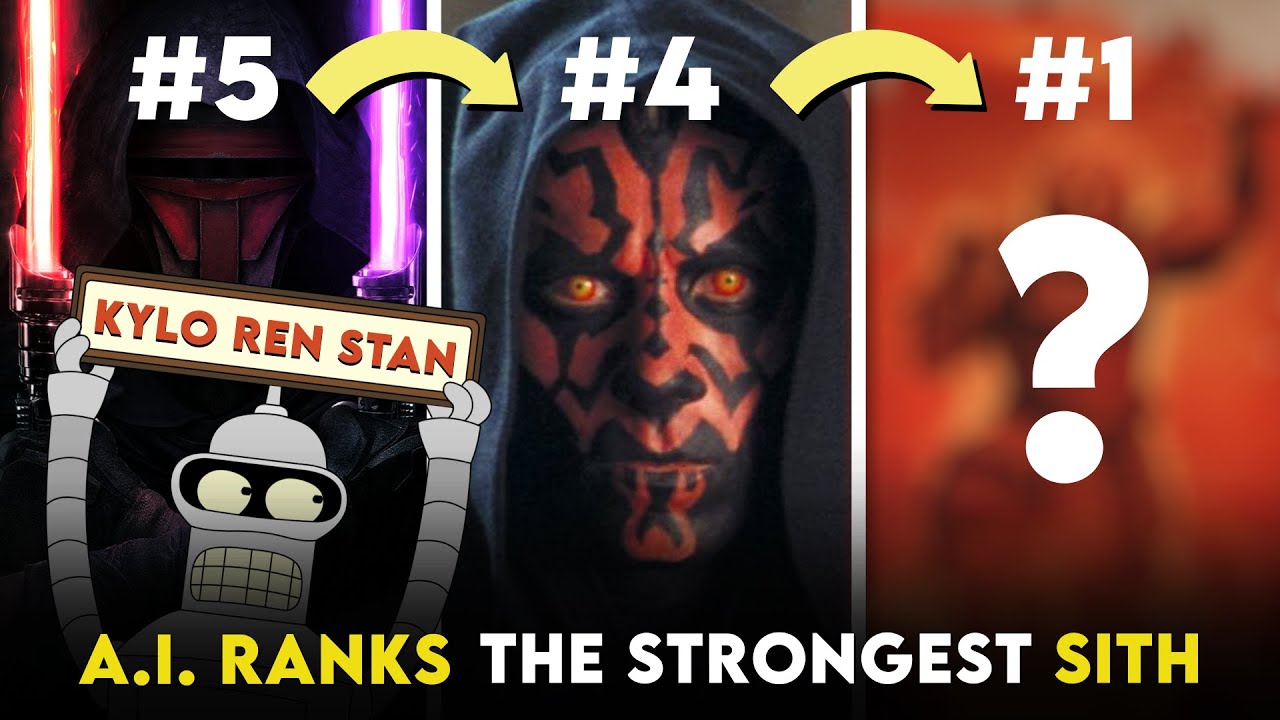 A.I. Ranks The Strongest Sith In Star Wars (Top 7) - YouTube