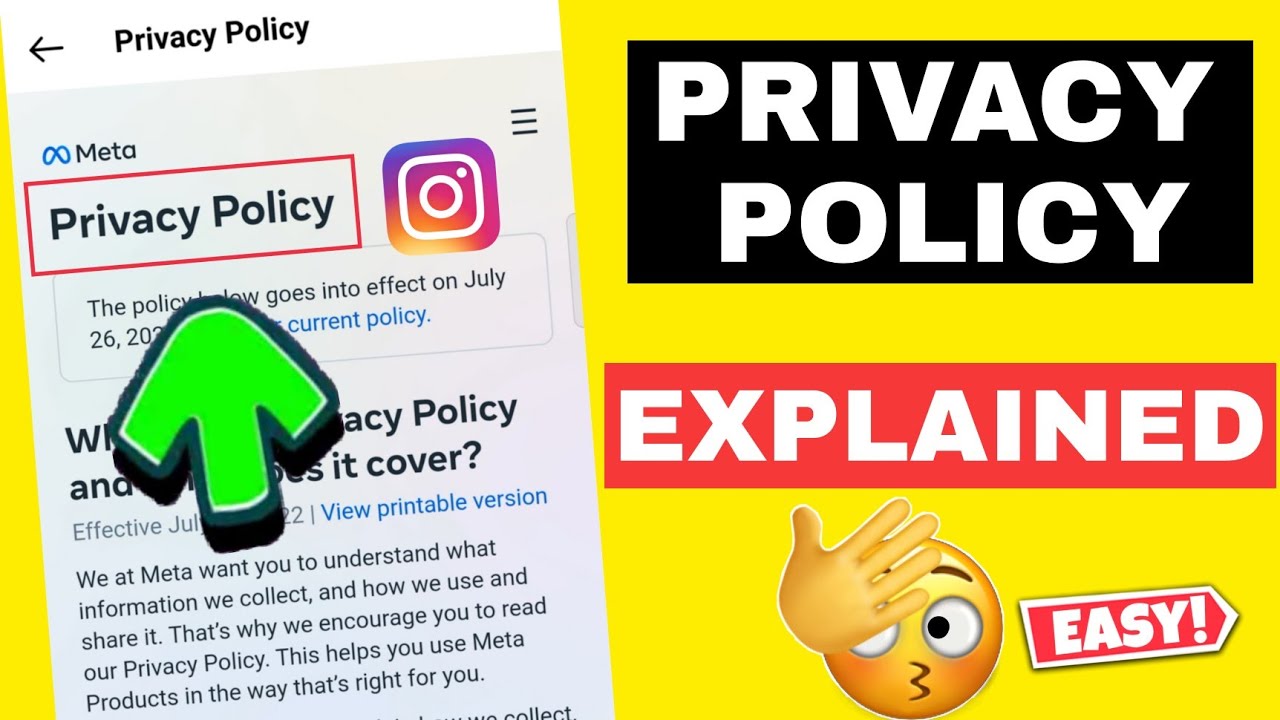 Instagram Privacy Policy Explained | Meta Privacy Policy Instagram ...