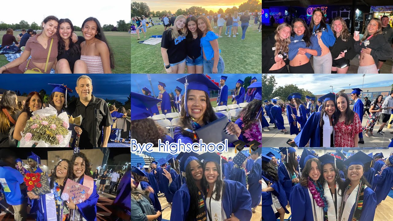 Graduation🎓 + grad prep,senior sunset, & grad night vlog - YouTube