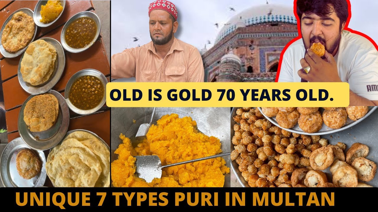 Unique 7 types of puri & halwa | 70 years old nashta | desi nashta ...