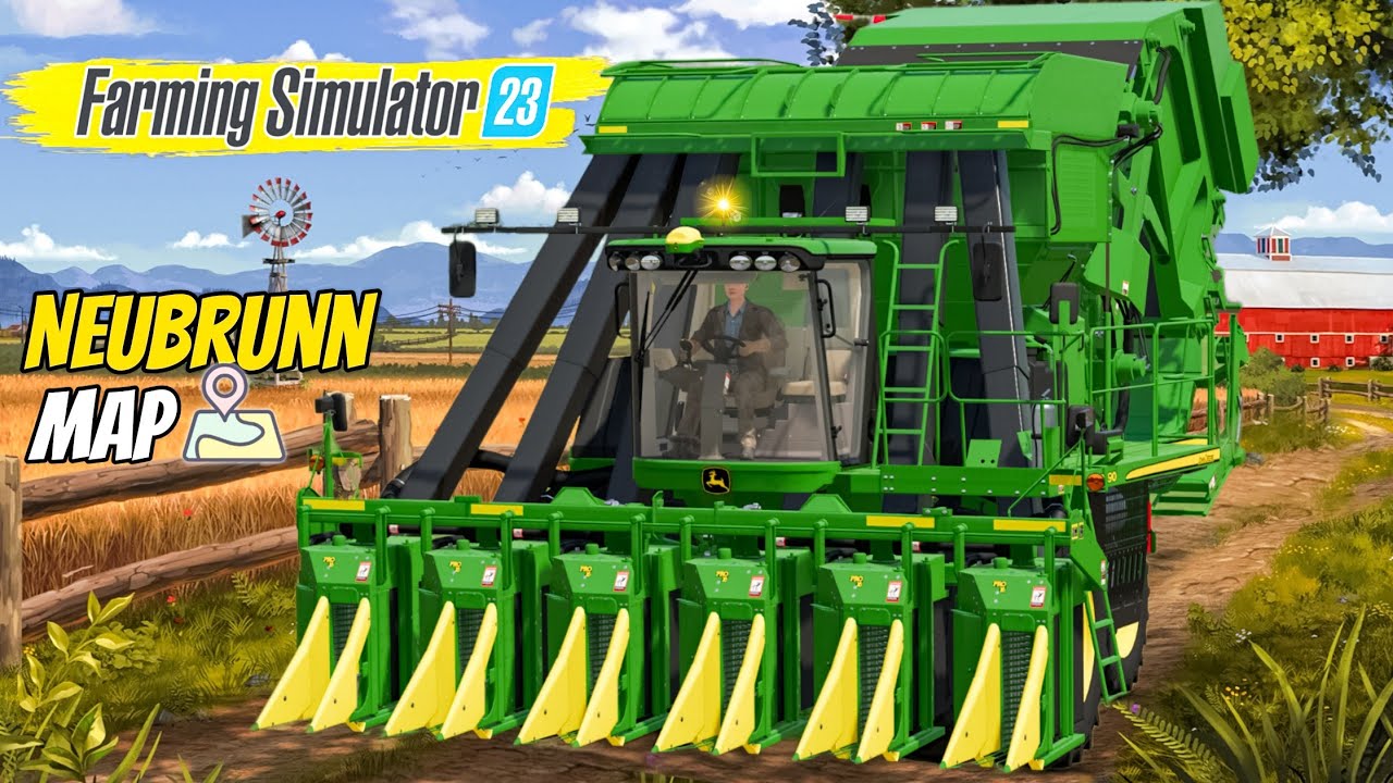 Sugarbeet & Cotton Harvesting With Neubrunn Map In Fs23 | Fs23 Full ...