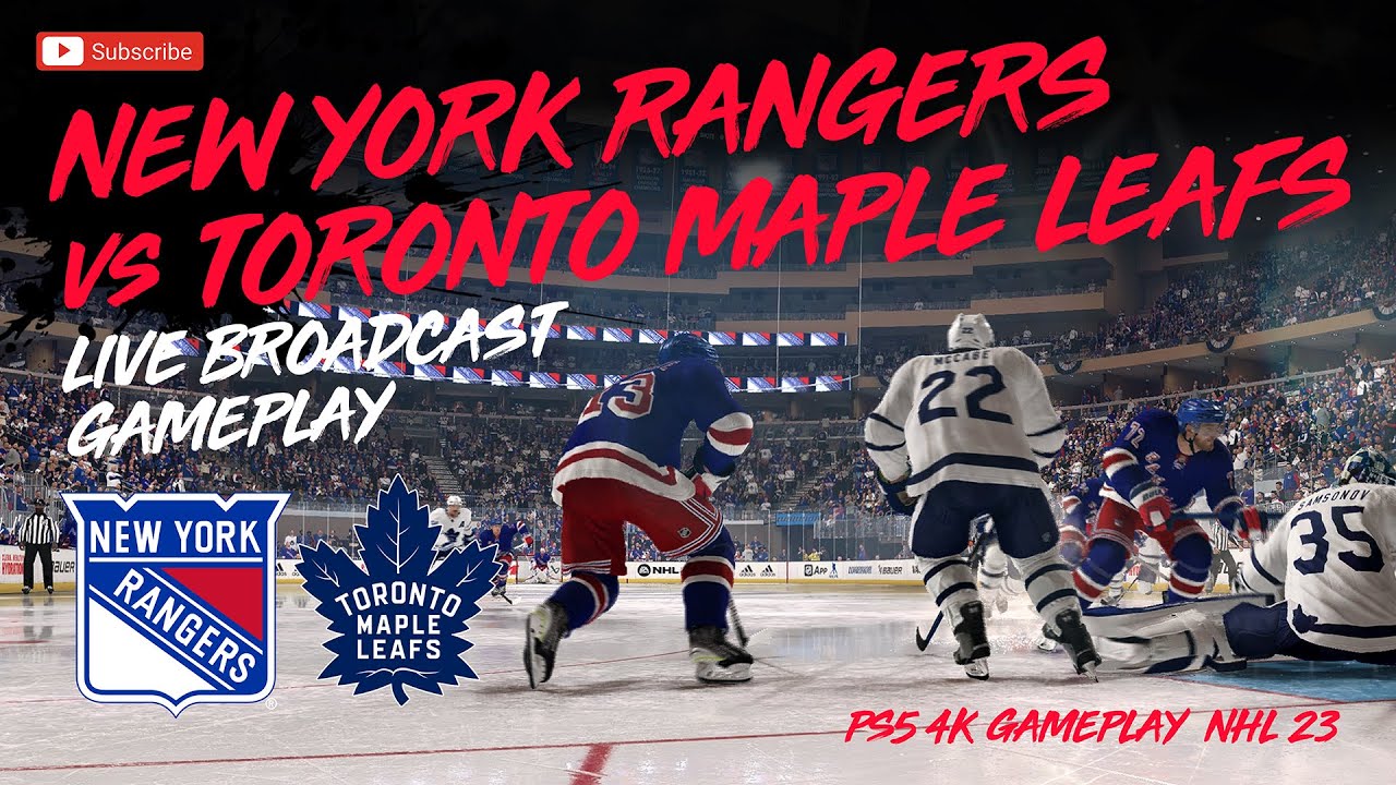 ⭐TORONTO MAPLE LEAFS vs NEW YORK RANGERS // LIVE NHL BROADCAST // PS5 ...