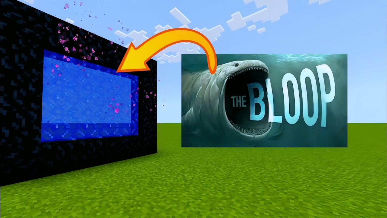 cara membuat portal the bloop di minecraft pe #minecraft - YouTube