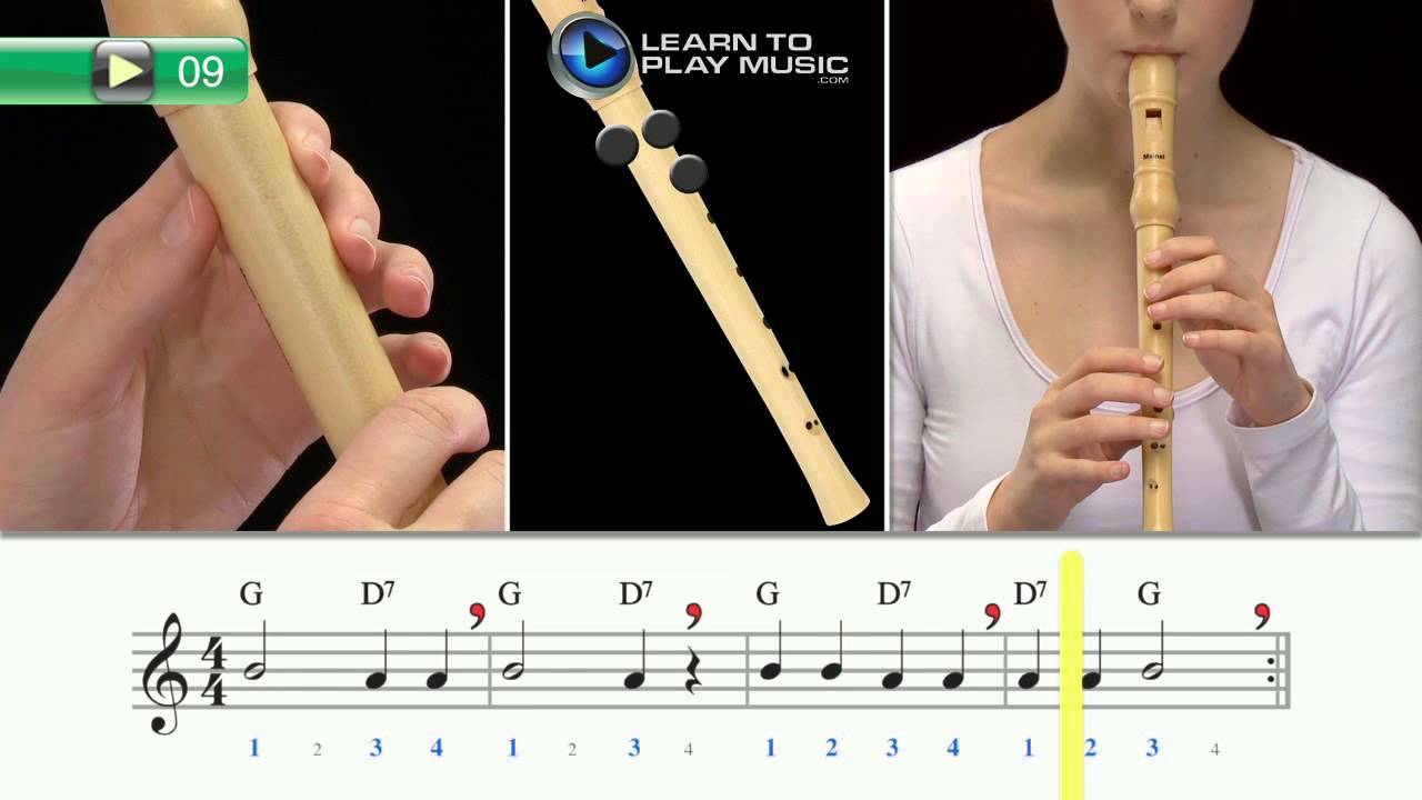 Ex009 How to Play Recorder for Kids - Recorder Lessons for Kids Book 1 ...