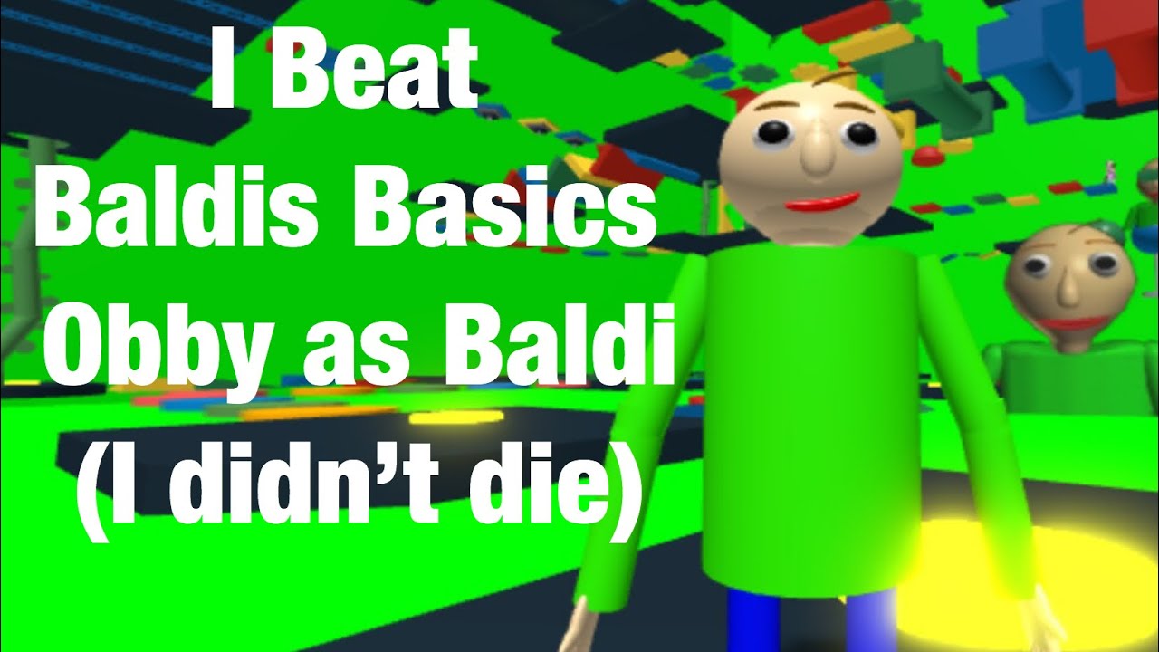 Winning Baldis Basics Parkour as Baldi! I Didn’t Die Once! (Roblox ...