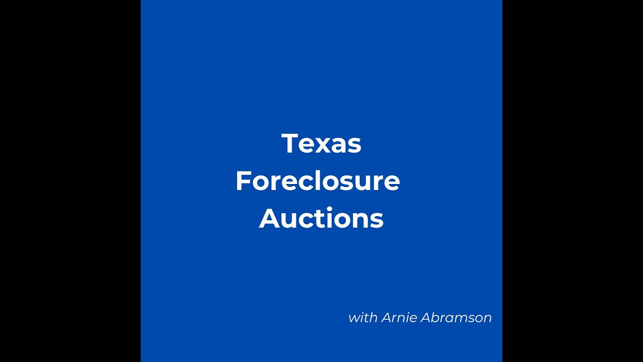 Texas Foreclosure Auctions - YouTube