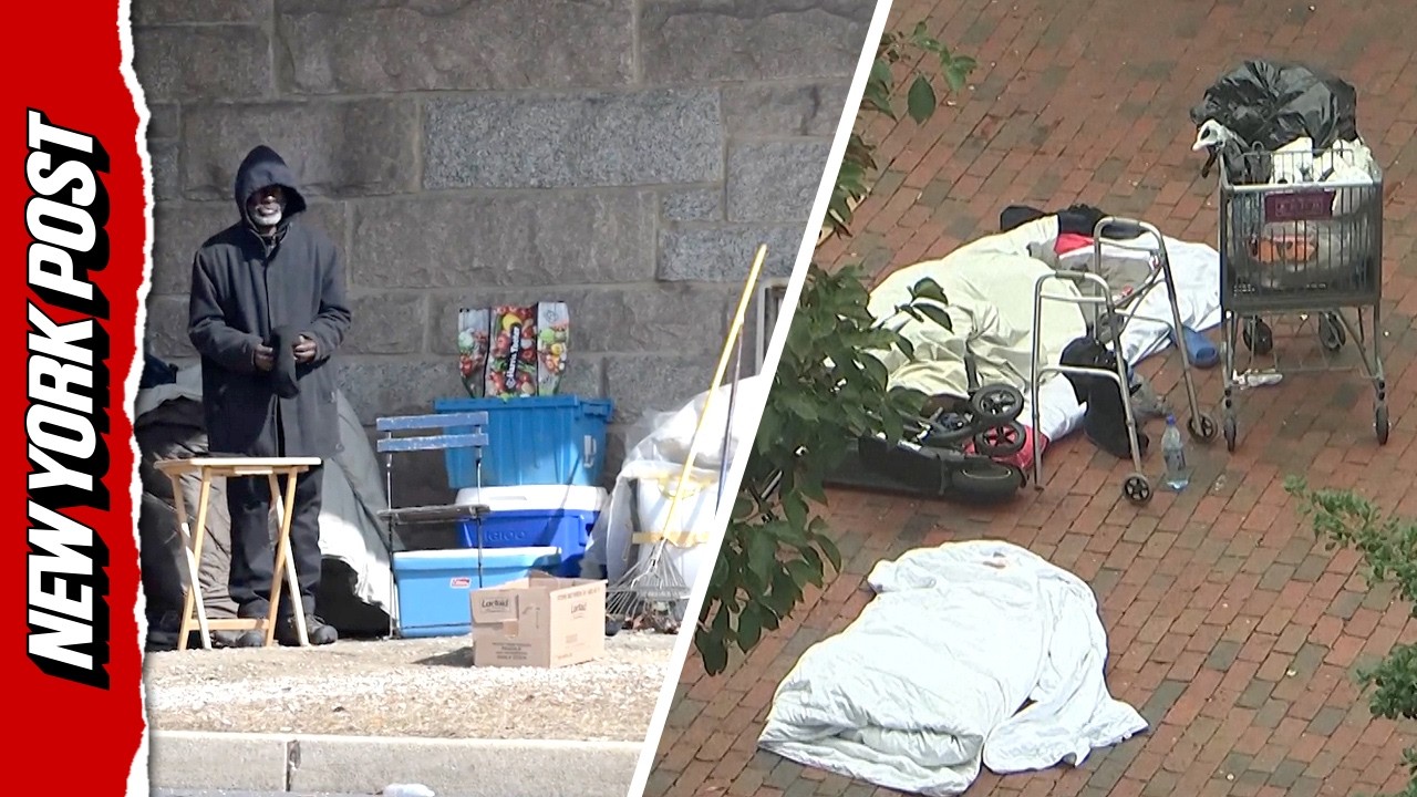 Homeless people seen sprawled out in DC – as Trump says their time is ...