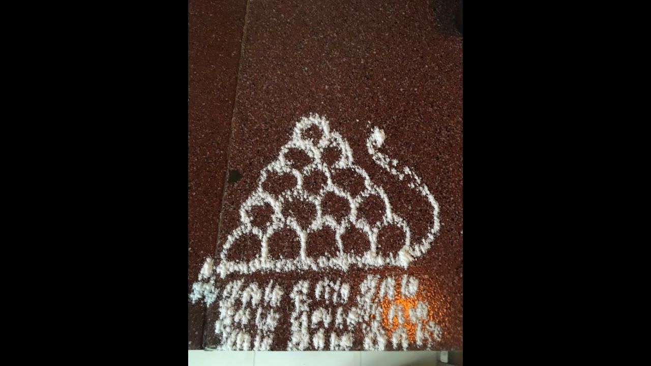Pooja Kolam: How to draw Anjaneyar/Hanuman Kolam - YouTube