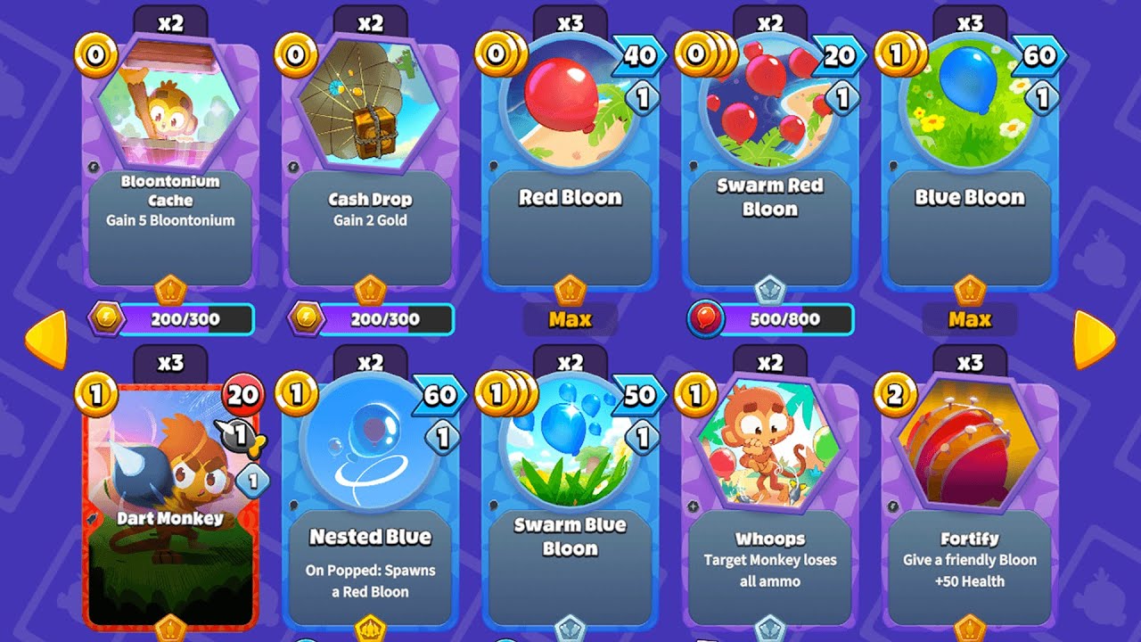NEW Bloons Card Storm SNEAK PEAK! 80 Cards, Deck Building, & Obyn! - YouTube
