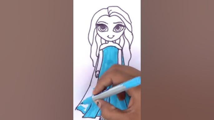 how to draw elsa speed drawing