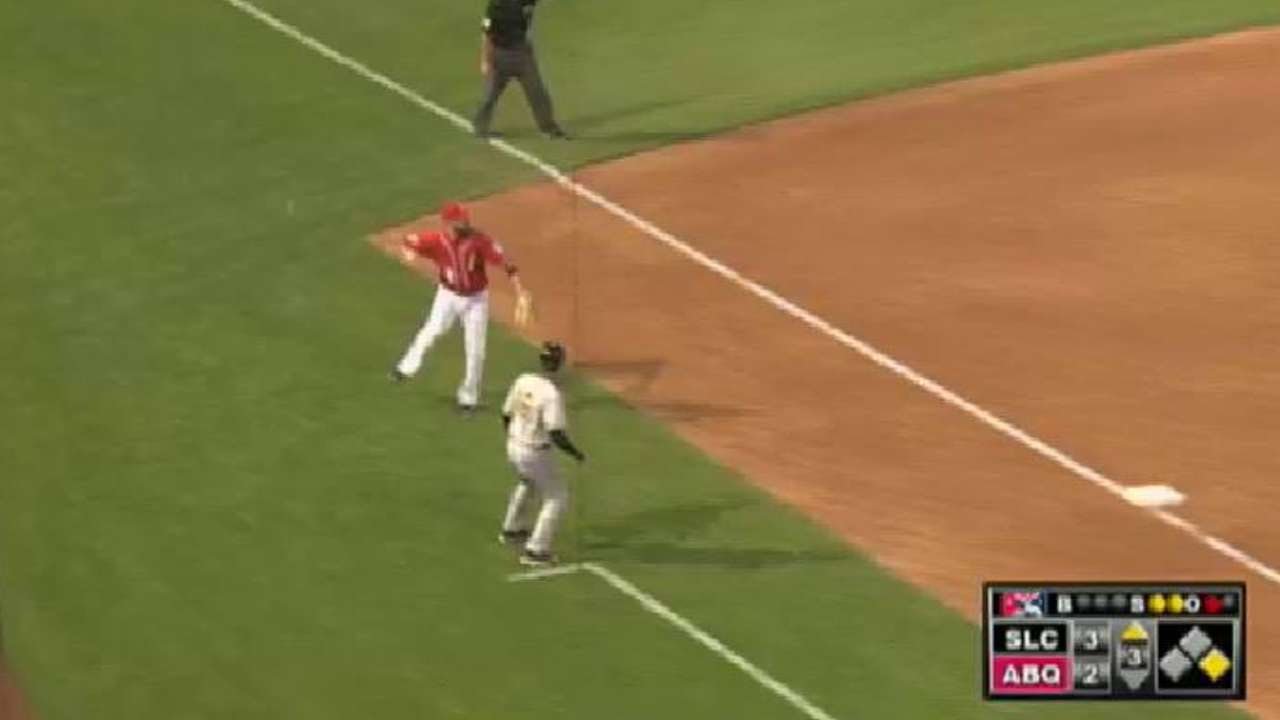 Tim Smalling gets it done for the Isotopes - YouTube