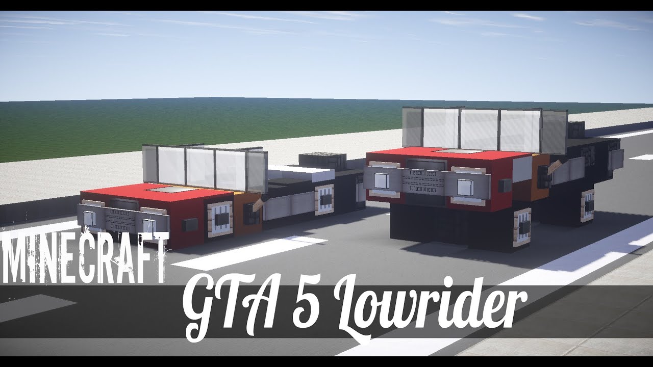 Minecraft Vehicle Tutorial - How to Build : GTA V Lowrider. - YouTube