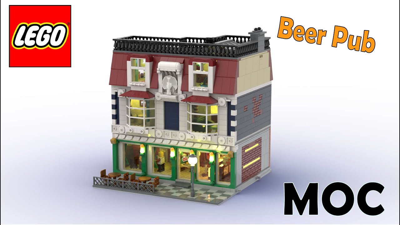 Lego MOC - Beer Pub - Digital Speed Build - YouTube