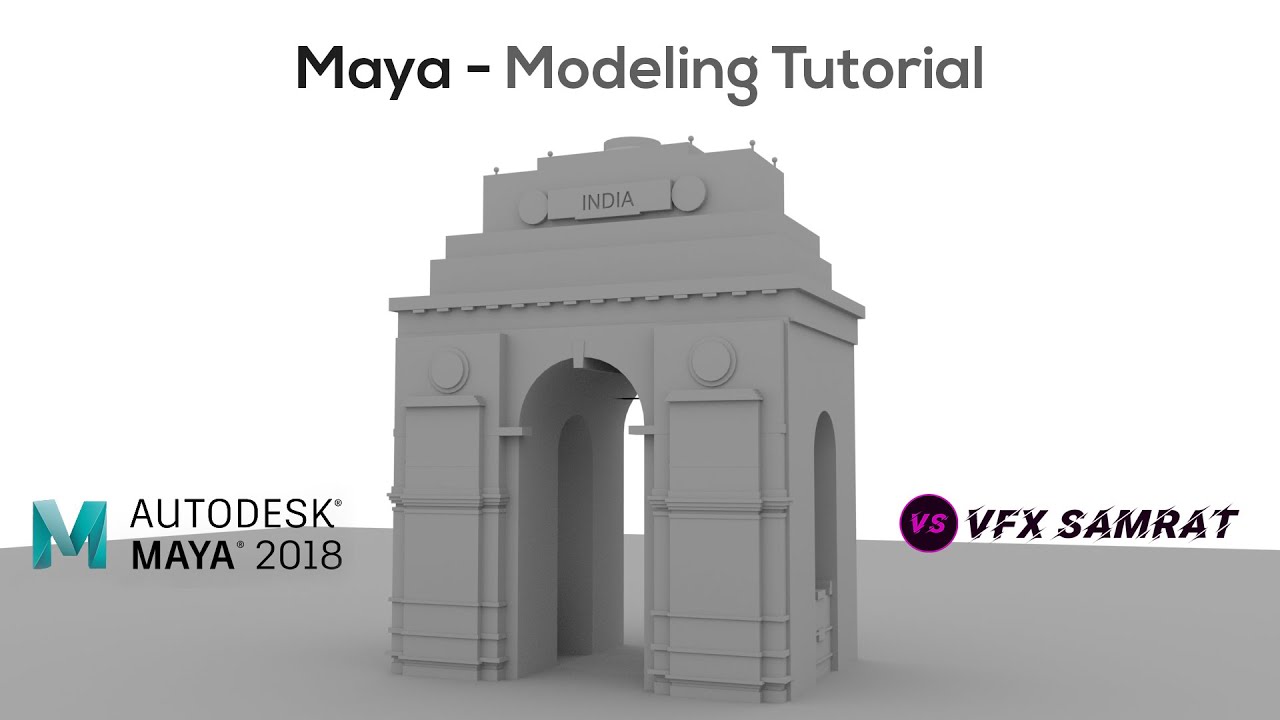 Maya for Beginners - Modeling a India Gate - Tutorial - YouTube