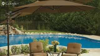 Outdoor Patio Cantilever Umbrella 11 Foot Round Canopy