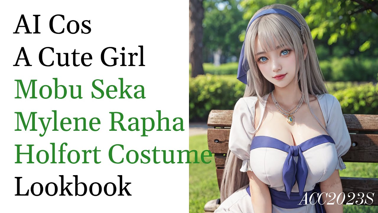 【AI Cos】A Cute Girl Mobu Seka Mylene Rapha Holfort Costume Lookbook - YouTube
