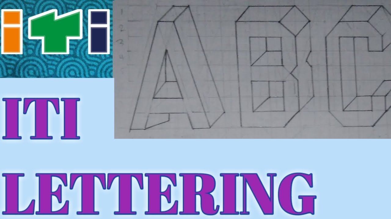 engineering drawing lettering || ITI lettering || by iti ed hindi - YouTube