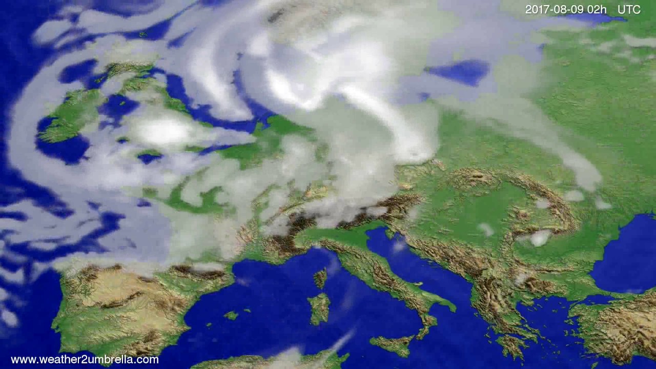 Cloud forecast Europe 2017-08-05 - YouTube