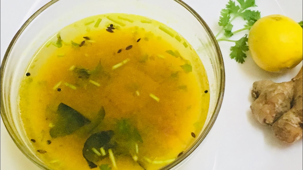 இன்ஜி எலுமிச்சம்பழம் ரசம்/Ginger lemon rasam/Hotel style rasam - YouTube