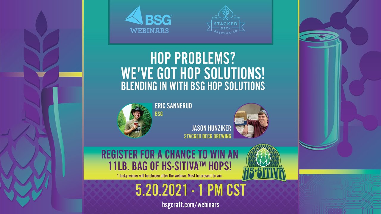 BSG Webinars - Hop Problems? We Got Hop Solutions! Blending In With BSG ...