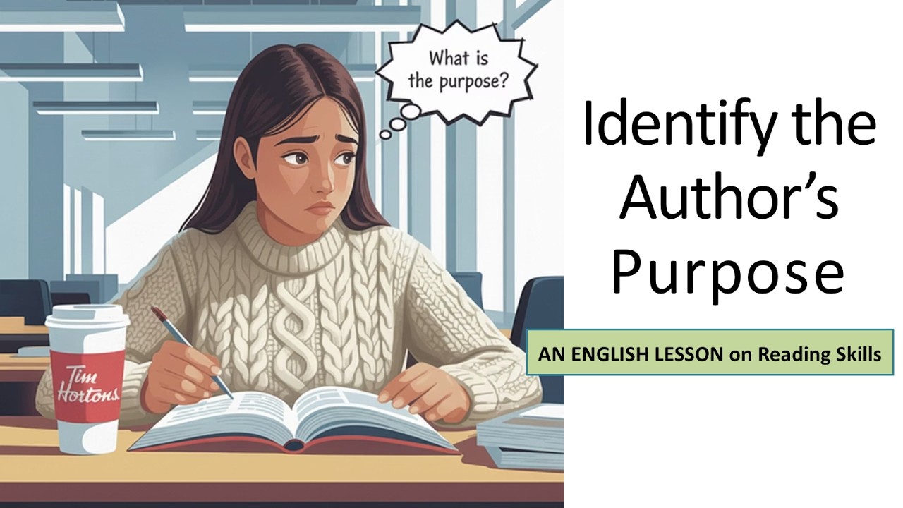 How to Identify the Author’s Purpose - Reading Skills for Intermediate ...