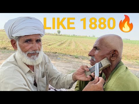 ASMR Old Man Shaving With Barber Old Like 1980!😱[ASMR Abi]
