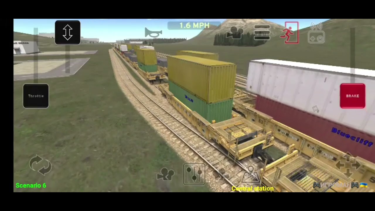 Train and rail yard simulator (Scenario 6) - YouTube