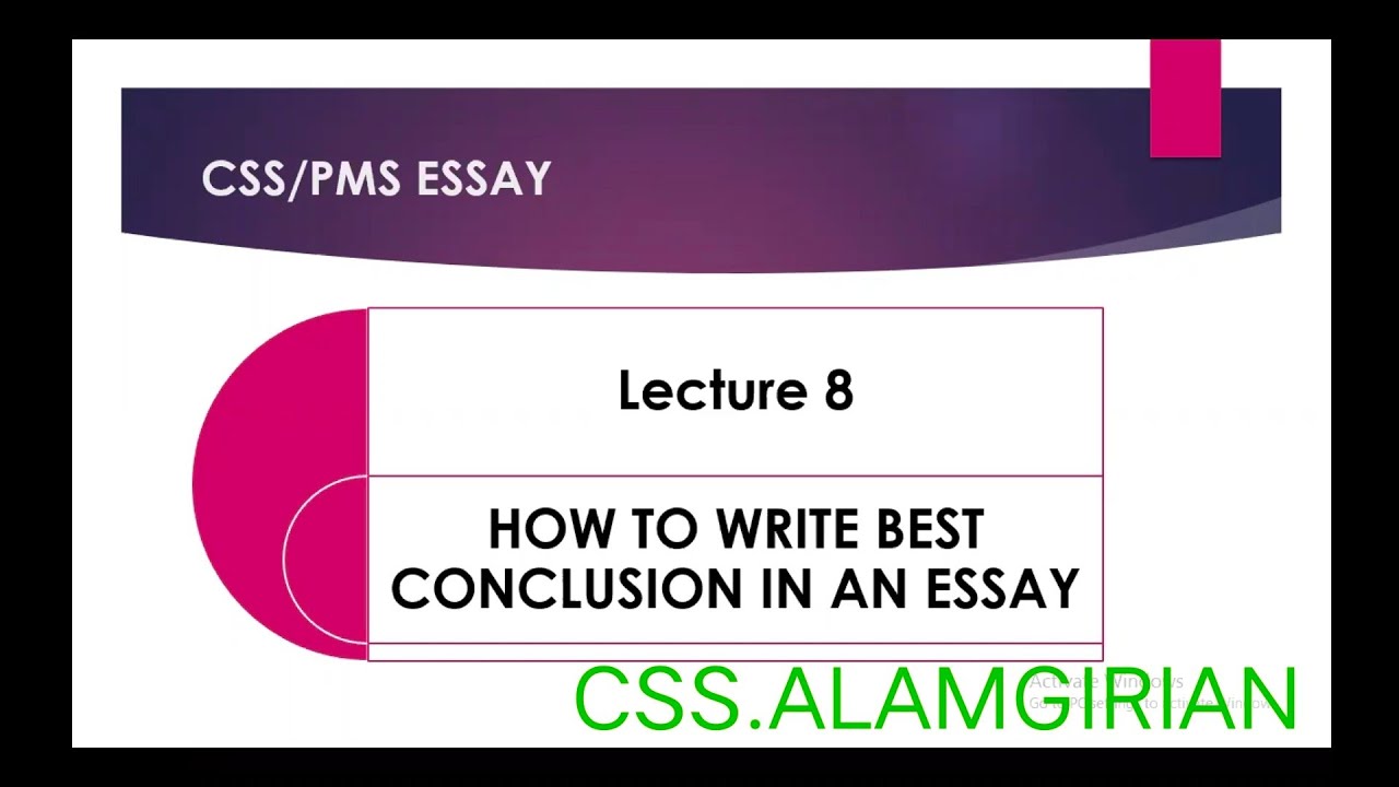 css essay writing | how to write conclusion of an essay | concluding ...