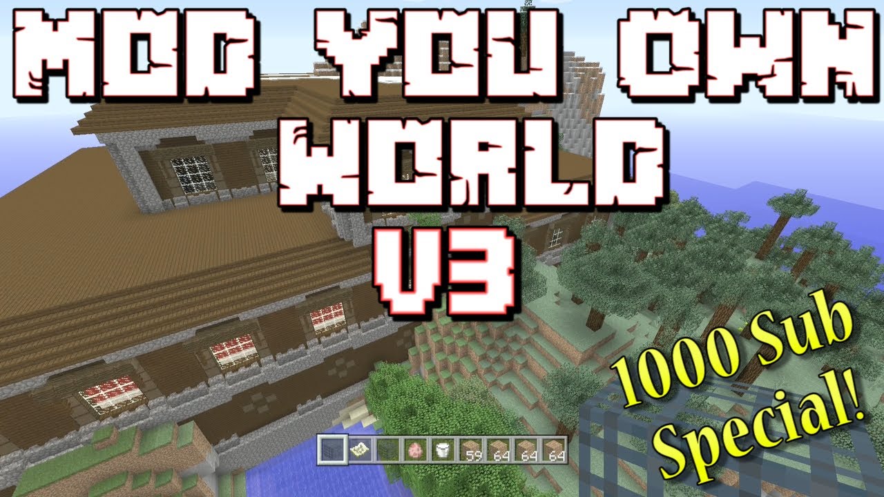 Minecraft: Mod Your Own World V3 Console Map W/Download(1000 Sub ...