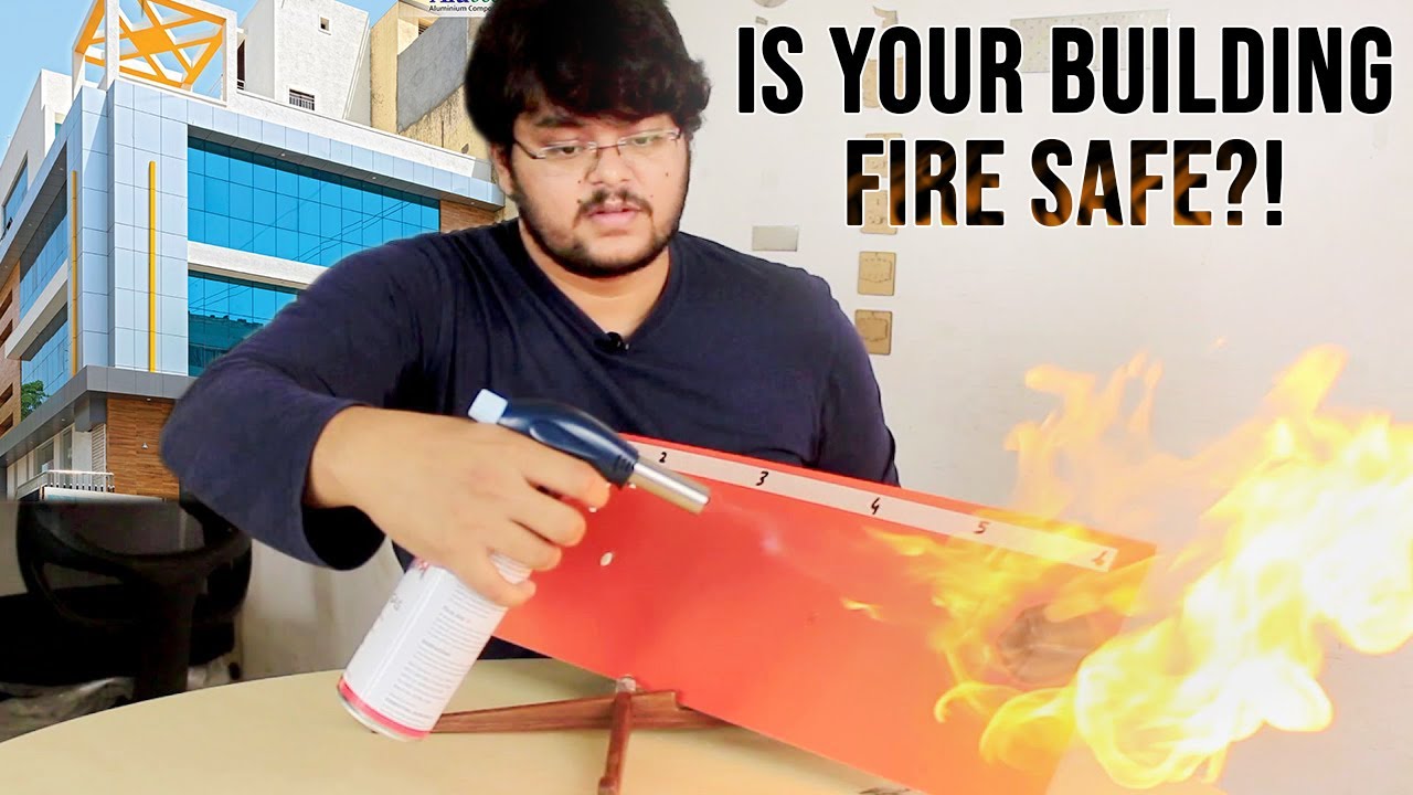 ACP Fire test - Aluminium Composite Panel - Will it burn - YouTube