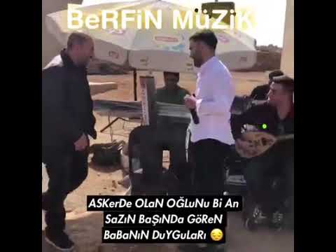 Askerde Olan Oğlunu Bi An Sazın Başında Gören Babanın Duygu Dolu Anları