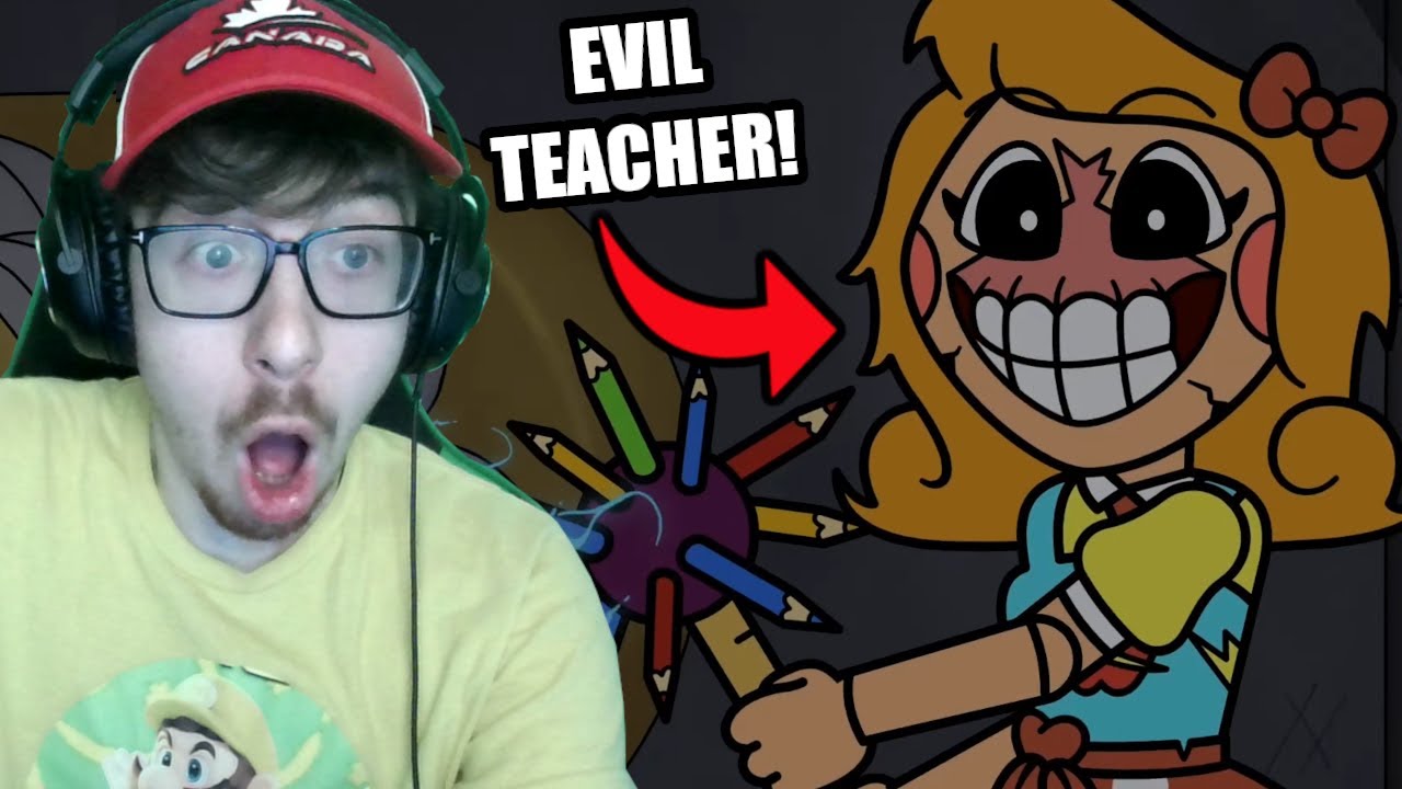 EVIL TEACHER! | GameToons - DARK ORIGIN of MISS DELIGHT... Reaction ...