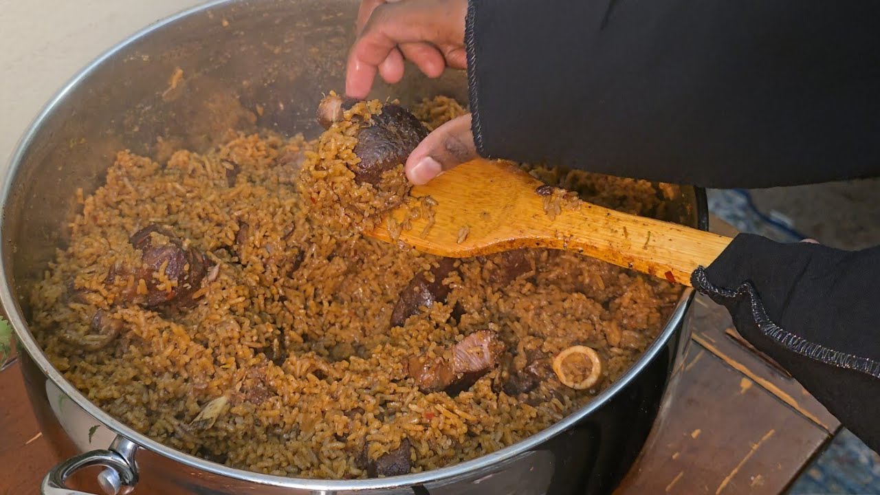 The Best Lamb Jollof Rice| Gambian Lamb Benachin - YouTube