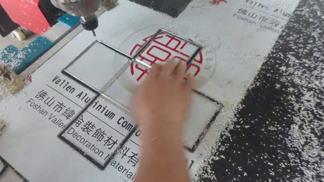 BMG-1325 CNC router grooving, cut and bend alucobond material test ...