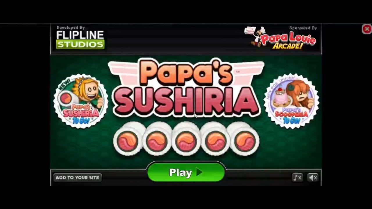 Playing Papa's Sushiria *Trying To Get 100%* - YouTube
